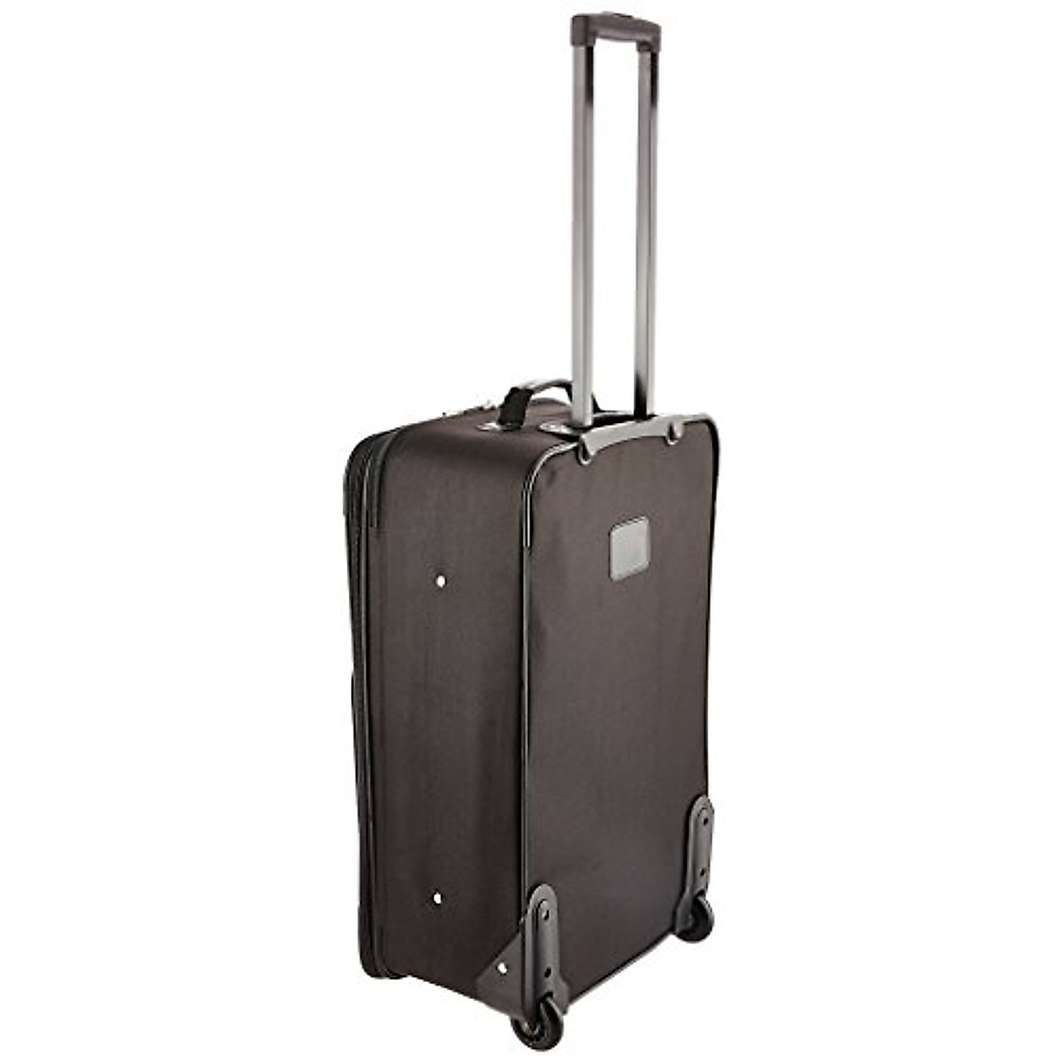 Rockland Journey Softside Upright Luggage Set,Expandable, Black/Gray, 4-Piece (14/19/24/28)