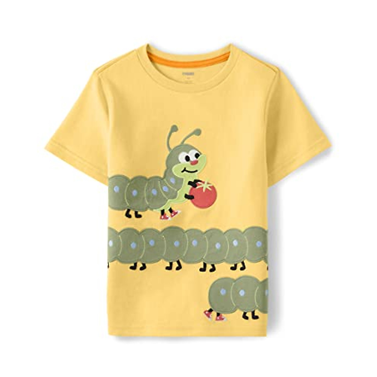Gymboree,Boys,and Toddler Embroidered Graphic Short Sleeve T-Shirts,Gold Catepillar,3T