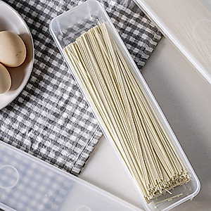 Yardwe 2pcs food grade pp Pasta Container spaghetti os storage Box crisper Storage Container pasta canister with lid Storage Box household condiment food box utility box large