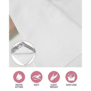 Hokiten Grey Christmas Snowflake Waffle Kitchen Towels Dishcloths, Xmas Winter Snowflake Let Snow Absorbent Dish Towels | Hand Towels for Bathroom/Bar, 12 x 12 Inch, 2 Pcs