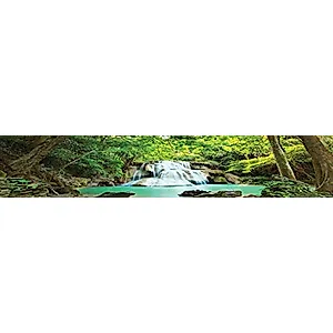 Reptile Habitat Background; Rain Forest with Waterfall for 20L, 3-Sided Wraparound