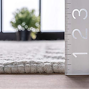 nuLOOM Tabatha Tassel Wool Area Rug, 5' x 8', Cream