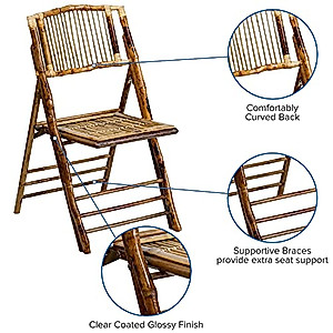 Flash Furniture American Champion Bamboo Folding Chair