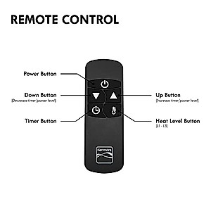 Kenmore Carbon Infrared Outdoor Electric Heater | 1500W Electric Patio Heater with Remote, Ceiling or Wall Mounted, KH-7E01-SS, Outdoor Heater, Garage Heater, Outdoor Space Heater with Brackets