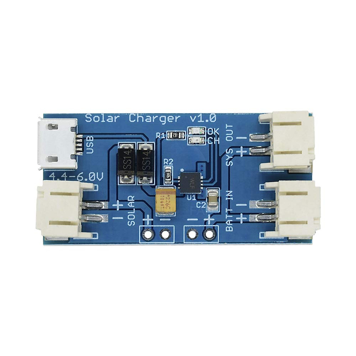 HiLetgo 2pcs CN3065 Mini Solar Lipo Charger Board Lithium Battery Charge Chip Micro USB DIY Outdoor Application Kit Charging Board Module