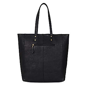 ANTONIO VALERIA Ava, Black Premium Leather Tote/Top Handle Shoulder Bag for Women