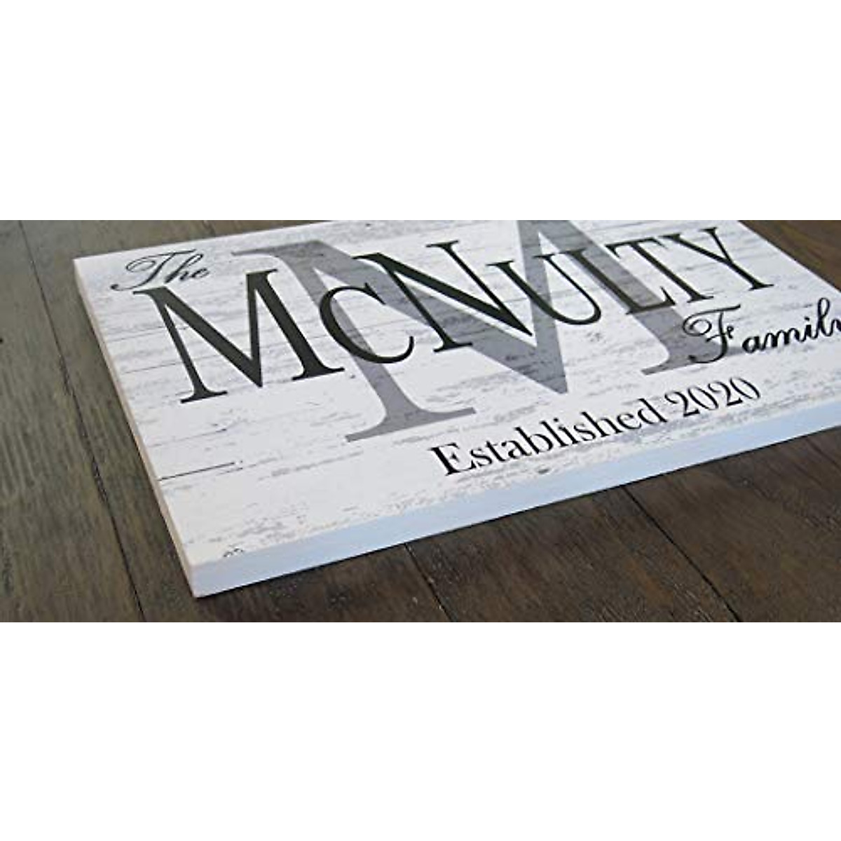 Family Name Sign PERSONALIZED Wedding Gift For Couple Monogram Established Custom Wall Decor EST. Date