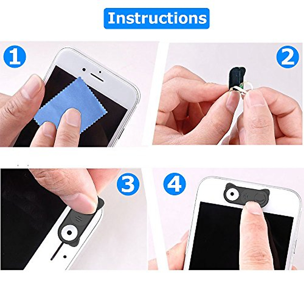 Y-BOX Computer Camera Cover Webcam Cover 0.024inch Ultra Thin for Laptop, Computer, Smartphone, Protect Your Privacy and Security, Strong Adhensive (3pack)