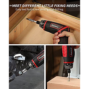 AVID POWER Electric Screwdriver Set Rechargeable 4V Cordless Screwdriver Kit with 44pcs Accessories, 5.65Nm Screw Gun, 5+1 Torque Setting, 2 Position Handle with LED Light