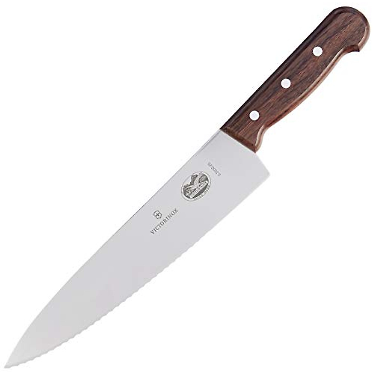 Victorinox 10-Inch Wavy/Straight Edge Sandwich Knife, Rosewood Handle