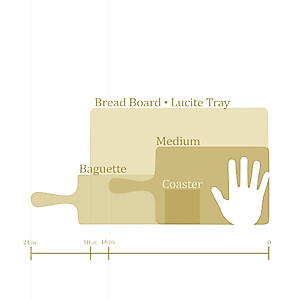 Lynn & Liana Designs Acacia Challah Boards, 18-inch Length, Ocean Vibes