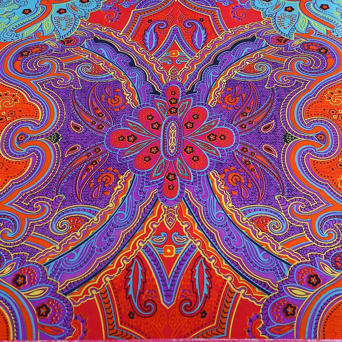 Pangzi Bohemian Retro Bedding Sheet Set,1 Fitted Sheet, 1 Flat, 2 Pillow Cases - 4 Piece (Full, Red)