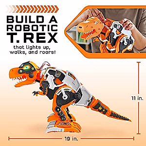 Thames & Kosmos Code+Control Dinosaur Robot REX Robotics & Engineering STEM Kit | Build & Program a Robotic T. Rex | includes Sensor, Motor, Lights & Sounds | No App Required | Ages 8+