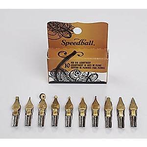 Speedball 30710 10 Pen Nib Assorted Set
