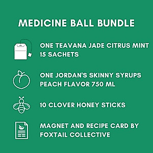 TEAVANA Medicine Ball Cold Buster Bundle by Foxtail Collective (Green Tea/Peach Syrup)