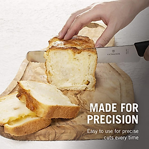 Victorinox Swiss Classic Bread Knife - Serrated Kitchen Knife for Home Essentials - Perfect for Cutting Bread, Fruit & Vegetables - Black Handle, Serrated Edge, 8.5"