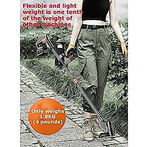 Electric Lawn Edger Trimmer Cordless Grass Brush Cutter with Eplacement Blade and Rechargeable Batteries, Handheld Brushless Cutting Machine 9000Mah Lithium-Ion,1 Battery