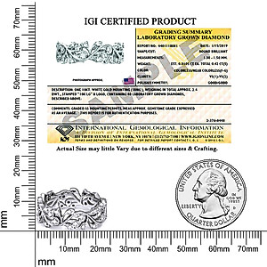 FRIENDLY DIAMONDS 3/8 Carat | 10K White Gold | IGI Certified Lab Grown Thorn of a Rose Diamond Band Ring |Brilliant-Cut Round Shape Diamond | GH-SI1 Quality