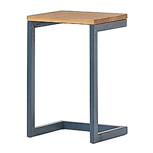 Christopher Knight Home Darlah Small Firwood Antique Table, Antique, Antique Natural and Black With Blue, 10.25”D x 12.75”W x 19.50”H