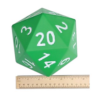 Learning Advantage Jumbo Polyhedra Die - 20 Sides - Large, Foam Dice for Games - Teach Numbers, Probability, Addition and Subtraction