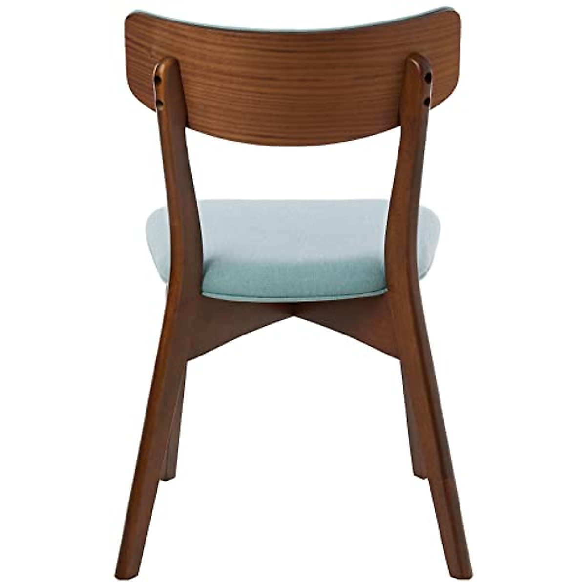 Christopher Knight Home Abrielle Mid-Century Modern Fabric Dining Chairs with Natural Walnut Finished Rubberwood Frame, 2-Pcs Set, Mint / Natural Walnut