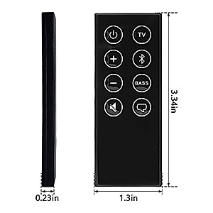 New Remote Control for Bose Solo 5 10 15 Series II TV Sound System 410376 418775 431974 845194 740928-1120 838309-1100 Bose Solo Soundbar Series II and TV Speaker with Battery