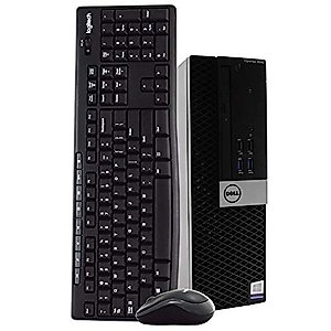 Dell Optiplex 3040 Desktop Computer PC, Intel Quad-Core i5, 512GB SSD Storage, 16GB DDR3 RAM, Windows 10 Pro, DVD, WiFi, New 24in Monitor, Wireless Keyboard and Mouse (Renewed)