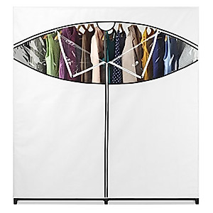 Whitmor Extra-Wide Clothes Closet, 60” with, White Cover