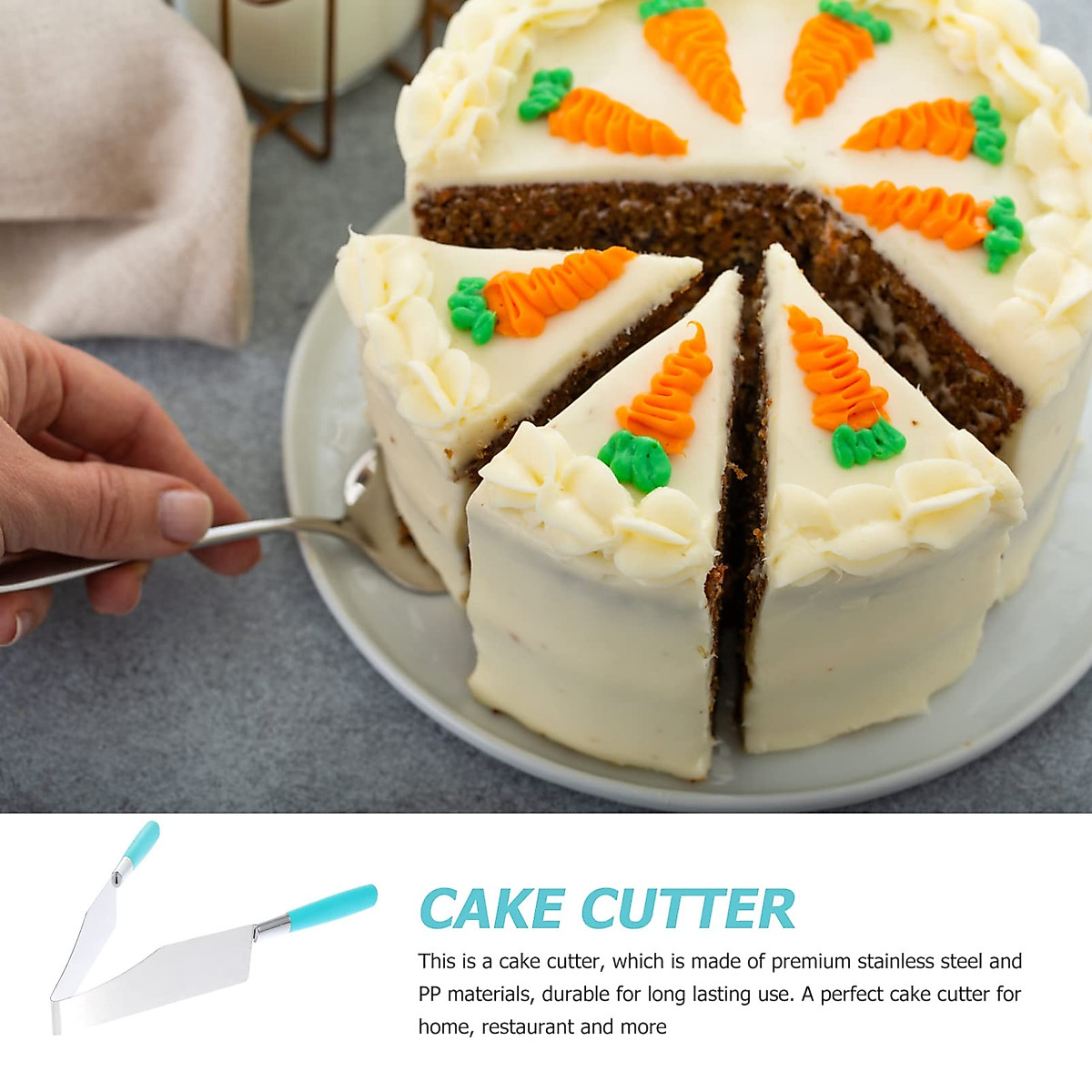 Yardwe Cake Slicer Cutter, 2pcs Stainless Steel Cake Slicer Stainless Steel Cake Shovel Cake Lifter Tools Birthday Cake Cutter for Cakes, Pie, Desserts and Pizza (Random Color)