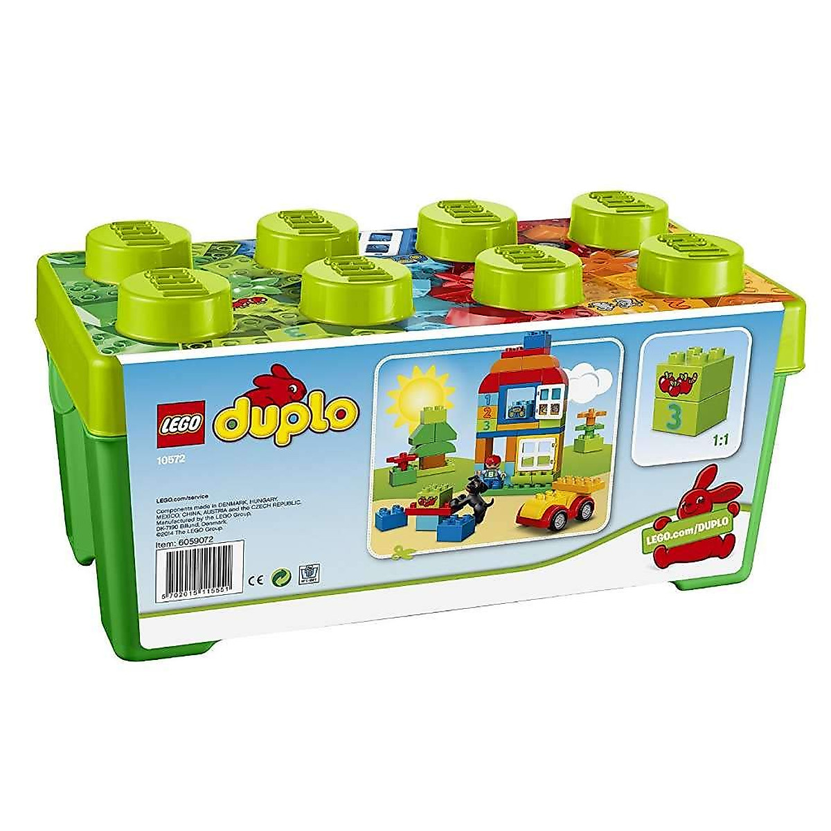 LEGO DUPLO All-in-One-Box-of-Fun Building Kit 10572 Open Ended Toy for Imaginative Play with Large Bricks Made for Toddlers and preschoolers (65 Pieces)