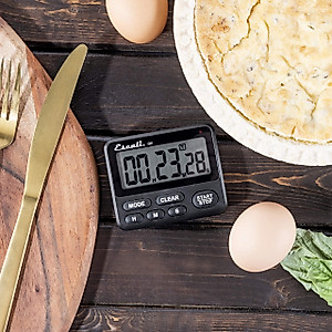Escali Extra Loud Display Digital Kitchen Timer with Clock Mode, Recall Timer Magnetic Back