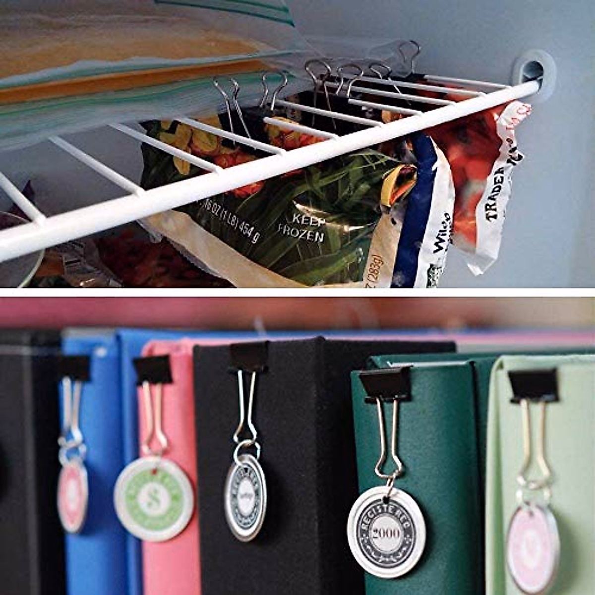 130 Pcs Assorted Sizes Binder Clips, Big Paper Clamps Metal Fold Back Clips for Office, School and Home Supplies, Black