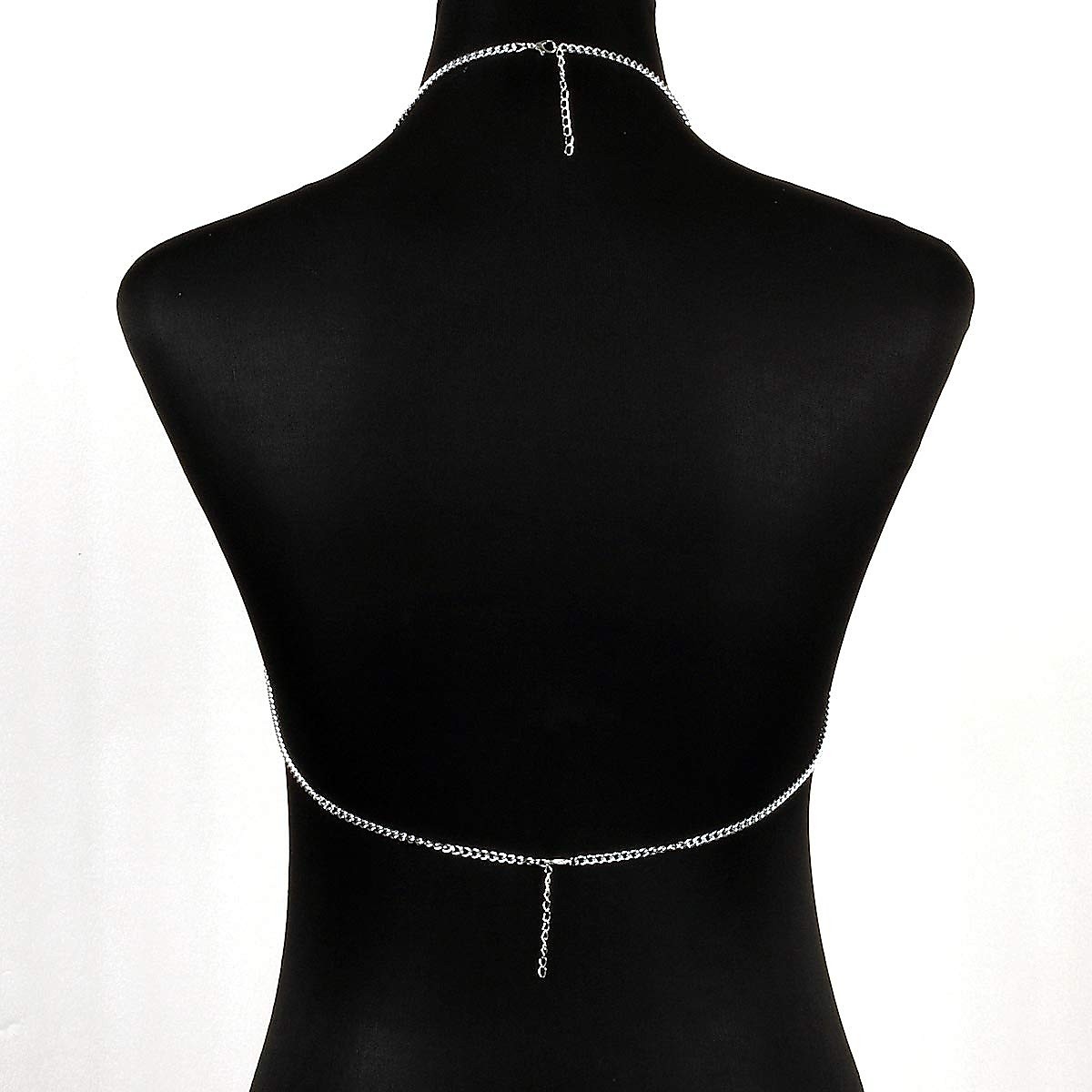 Chran Summer Beach Bra Top Chain Sexy Bikini Accessories Body Chains for Women Golden Necklace Party Jewelry (silver)