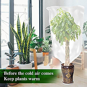 Sirozi 3 Pack Plant Protection Film Cover, 44" x 27.5" Winter Transparent Plant Freeze Protection Bags Outdoors Garden Greenhouse Plant Frost Cover Bags