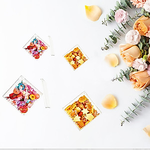 4.7/4/3.3/3/2.5/1.8 Inch Clear Plastic Box with Lid, Jewelry Storage Box, Square Cube Decorative Storage Box Containers Display Box for Candy Pill Tiny Jewelry Toys Gifts Artwork Display