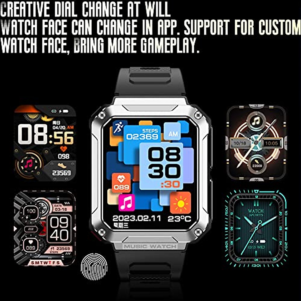 Smart Watch with Earbuds [GPS 45mm] 1.96" Full Touch Retina Display, Military Grade IP67 Waterproof Watch with Answer Calls and Send Messages…