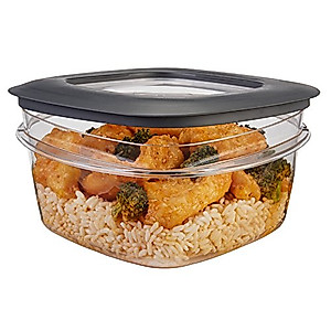Rubbermaid Premier Easy Find Lids 5-Cup Meal Prep and Food Storage Container, Grey |BPA-Free & Stain Resistant