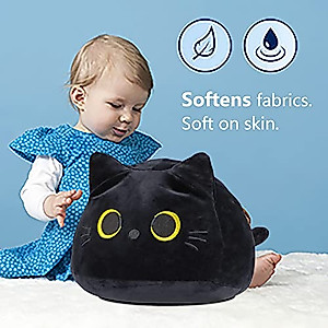 3D Black Cat Plush Toy Pillow, Cute Animal Cat-Shaped Stuffed Pillow Cushion Great Gifts / Gifted for Birthday , Valentine's Day , Christmas to Give Girlfriend，Children and Kids (Black-M(8.3"))