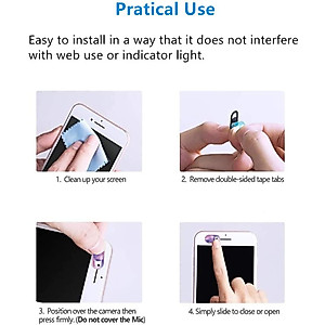 Webcam Cover 6 Packs, Ultra-Thin Camera Cover Privacy Protector, Cover Slide for Laptop/Mac/MacBook Air/iPad/iMac/PC/Phone Webcam Covers Laptop Accessories (6PCS-A1)