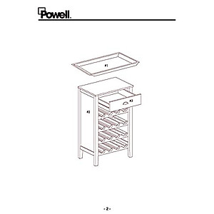 Powell Black with Merlot Rub through Wine Cabinet