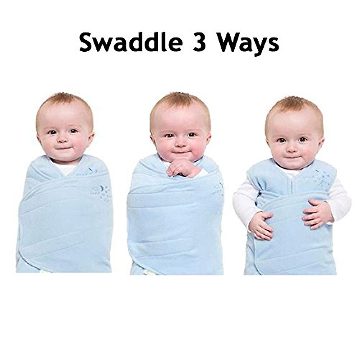 HALO 100% Cotton Sleepsack Swaddle, 3-Way Adjustable Wearable Blanket, TOG 1.5, Grey Birds, Small, 3-6 Months