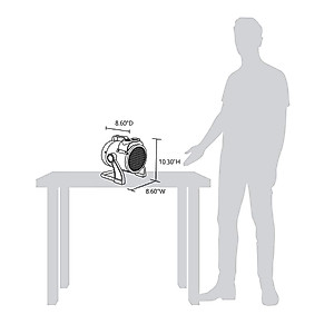 NewAir NGH160GA00, 120V Electric Portable Garage Heater, Heats Up to 160 Square Feet, Garge, Black and Gray