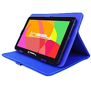 LINSAY 10.1" High End Octa Core 4GB RAM 128GB Storage Android 13 Google Certified Tablet with Unicorn Case
