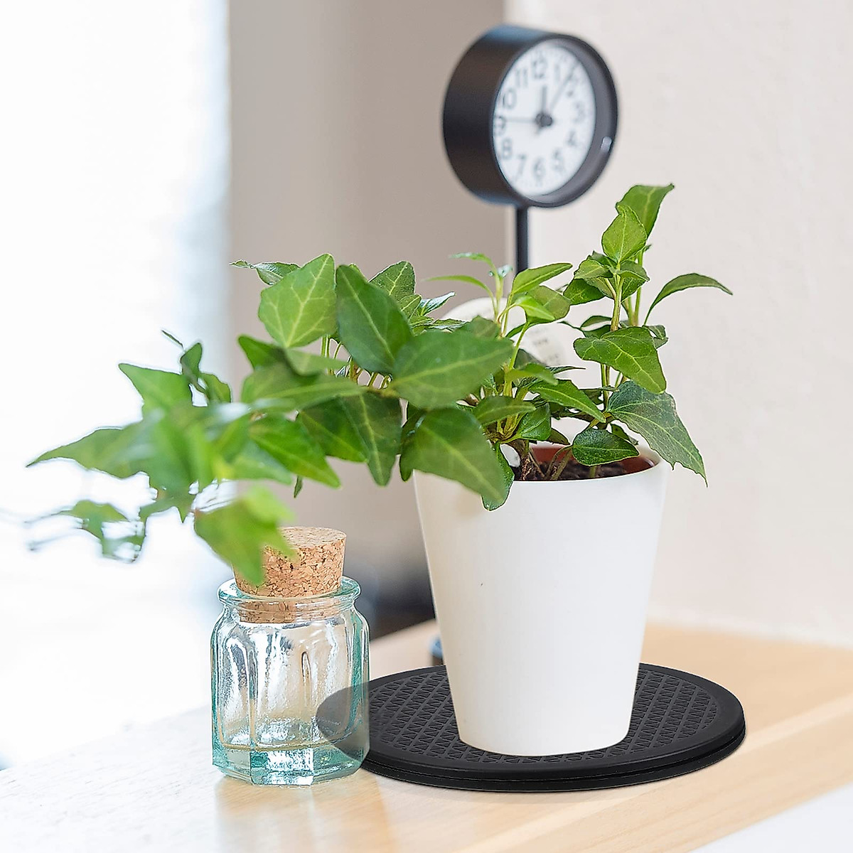 8 Pcs Lazy Susan Turntable Organizer 10 Inch 12 Inch Lazy Susan Turntable Heavy Duty Rotating Swivel Stand with Steel Ball Bearings for Flat Panel Monitors, Potted Plants, TV's, Sculpture, Speakers