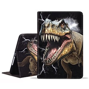 BXIKEOPIU Case for Samsung Galaxy Tab S8 2022 & S7 2020 11 Inch (SM-X700/X706/T870/T875/T878), Slim PU Leather Stand Folio Cover with Auto Sleep Wake, Dinosaur