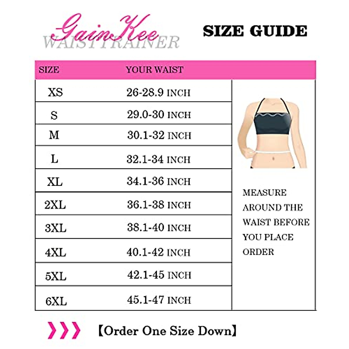 GainKee Clip and Zip Waist Trainer Corset Women Neoprene Workout Sweat Vest Body Shaper (Large, Belt)