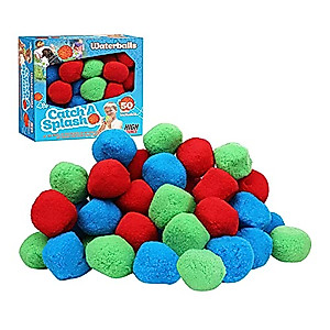 100PCs Reusable Water Bounce Balls Absorbent Cotton Balls for Outdoor Pool Beach Parties, Swimming Pool & Outdoor Water Toys Toddler Bath Toy Pool Party Supplies Kids Beach