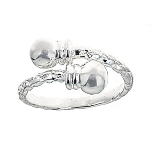 Better Jewelry Double Halo Ends .925 Sterling Silver West Indian Style Ring Draft (7)