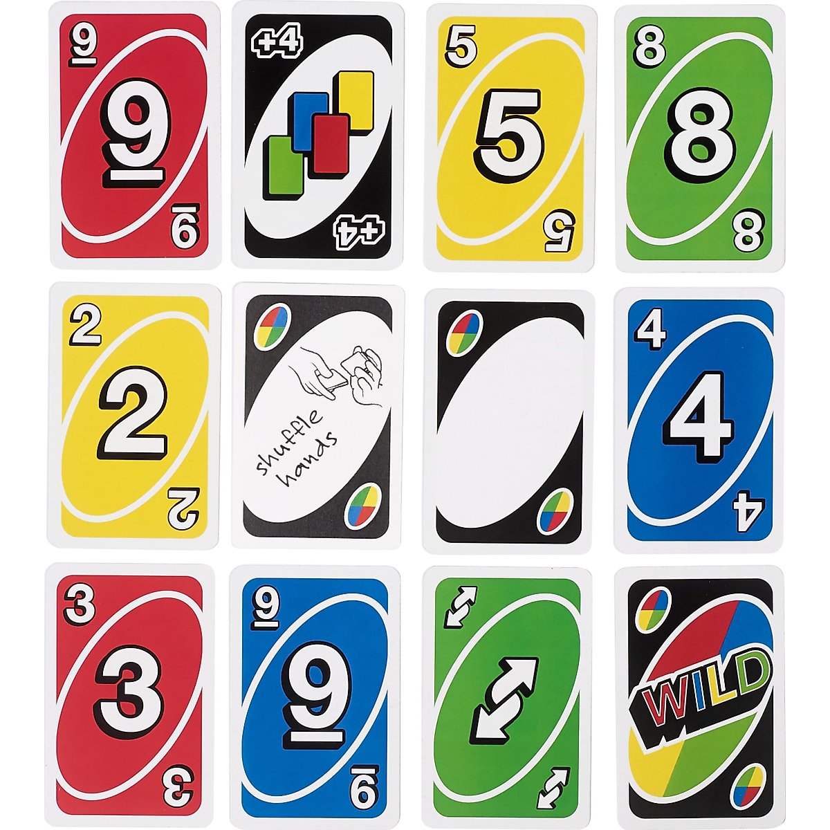 Mattel Games UNO Card Game, Multi, 8 x 3-3/4 x 81/100 in (42003)