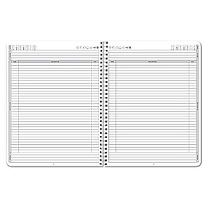 BookFactory Daily Activity Log Book/Day Log Book/Diary/Productivity Notebook, Wire-O - 100 Pages, 8.5" x 11" (LOG-100-7CW-PP-(DailyActivity))